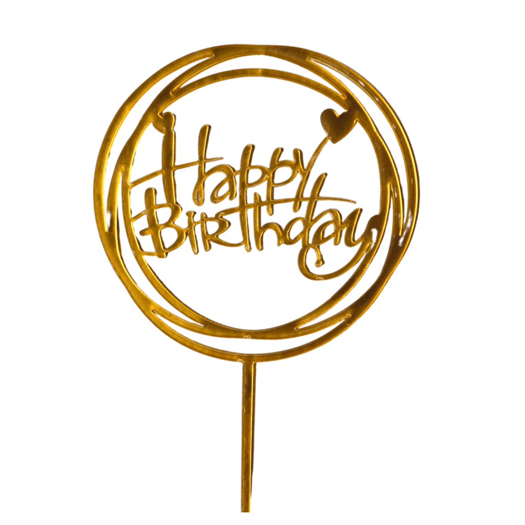 Cake Topper- Happy Birthday -Circles – The Boutique Cake